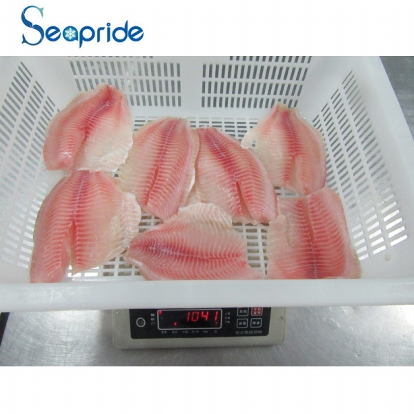 Shallow skinned tilapia fillet